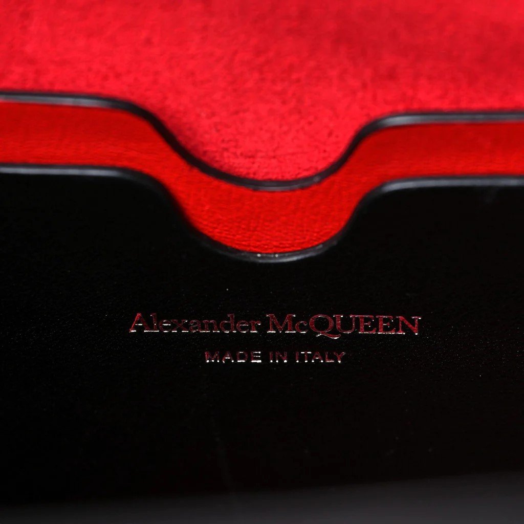 Alexander McQueen "The Short Story" Croc E Leather Satchel