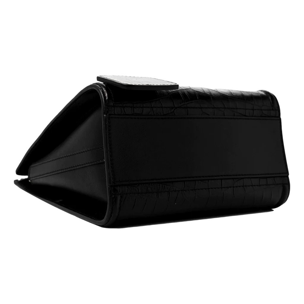 Alexander McQueen "The Short Story" Croc E Leather Satchel